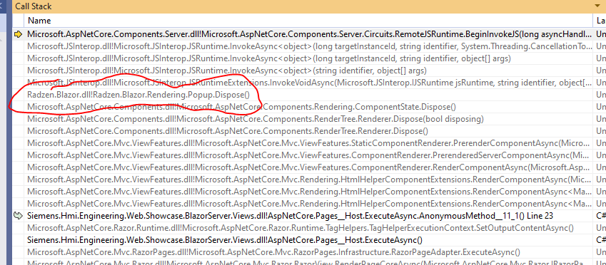 Invalidoperationexception Using Colorpicker In Blazor Server Fails During Prerendering On