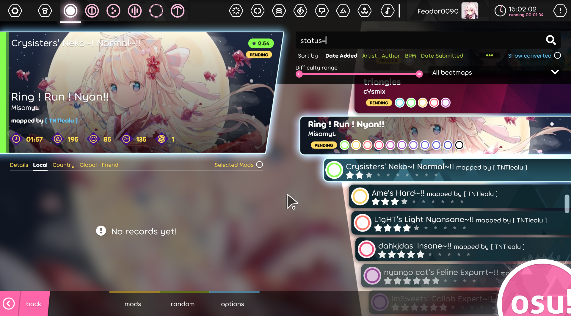 Song select no longer accepts incomplete status names during filtering · Issue #20289 · ppy/osu ...