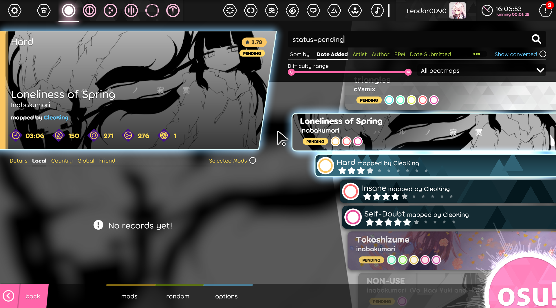 Song select no longer accepts incomplete status names during filtering · Issue #20289 · ppy/osu ...