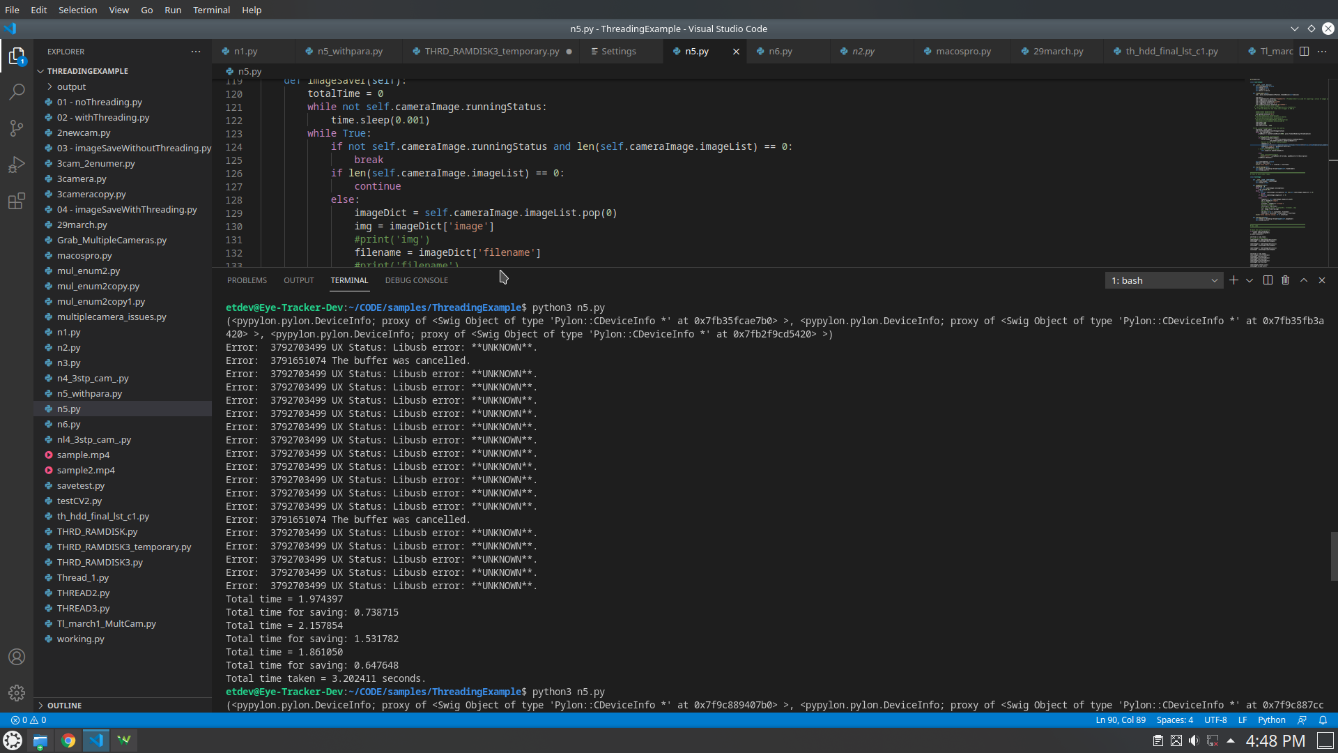GRAB AND SAVE IMAGES USIUNG MULTIPLE CAMERAS AT SAME TIME · Issue #372 ...