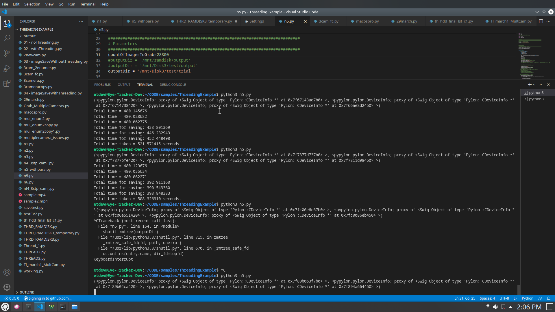GRAB AND SAVE IMAGES USIUNG MULTIPLE CAMERAS AT SAME TIME · Issue #372 · basler/pypylon · GitHub