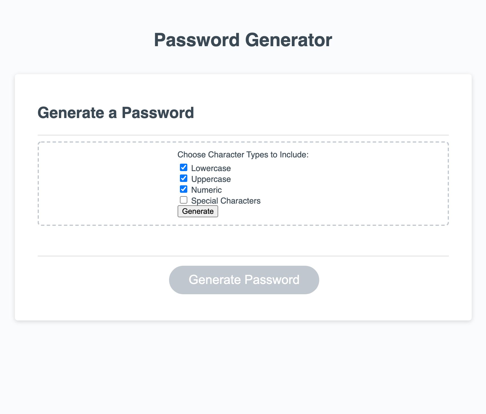 GitHub - jeremiah-quill/password-generator