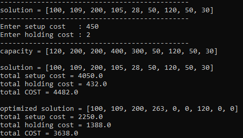 GitHub - jackdow-ek/Lot-sizing-with-capacity-constraints: This program solves a lot of capacity ...