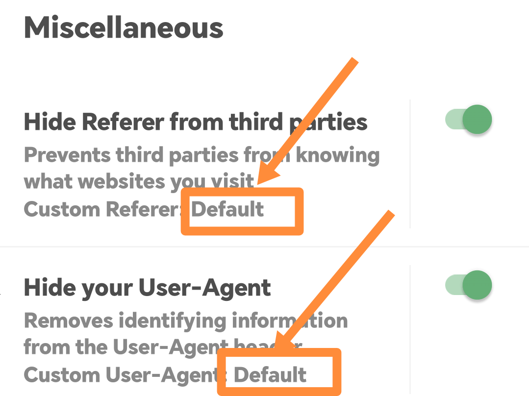 Third-party referrer and user-agent features cannot be customized · Issue #4484 · AdguardTeam ...