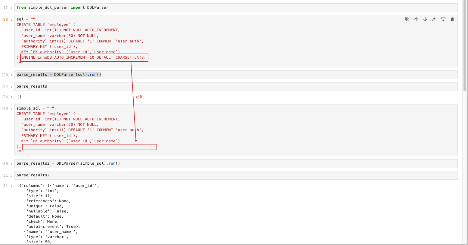 Unable to parse mysql ddl with table configuration · Issue #206 · xnuinside/simple-ddl-parser ...