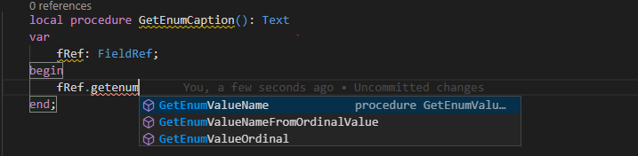 FieldRef Data Type is missing mehtods GetEnumValueCaption(Integer) and ...