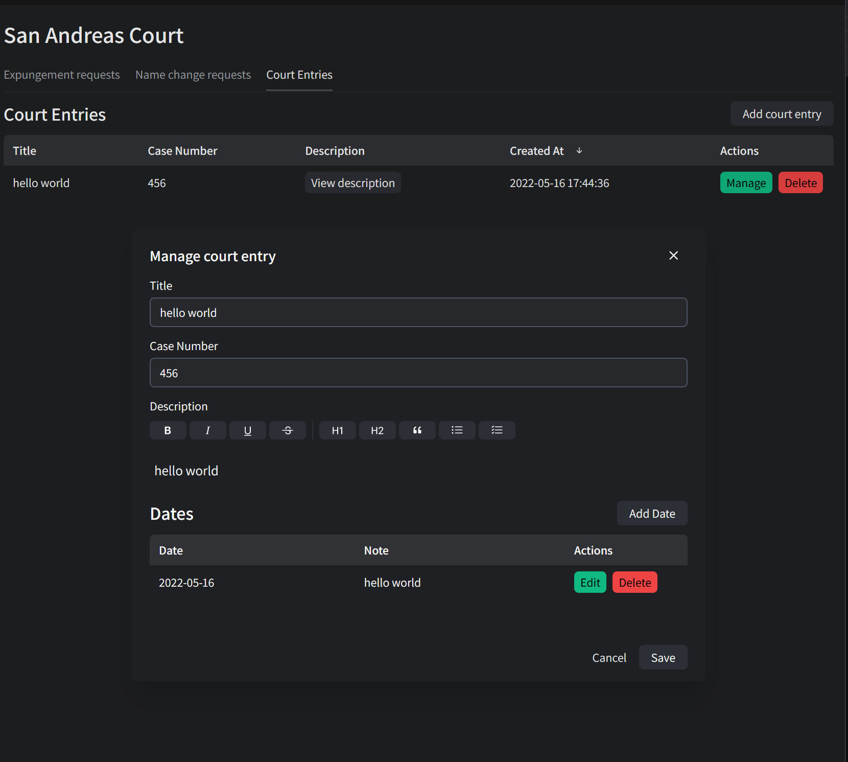 Courthouse Improvements · Issue #732 · SnailyCAD/snaily-cadv4 · GitHub