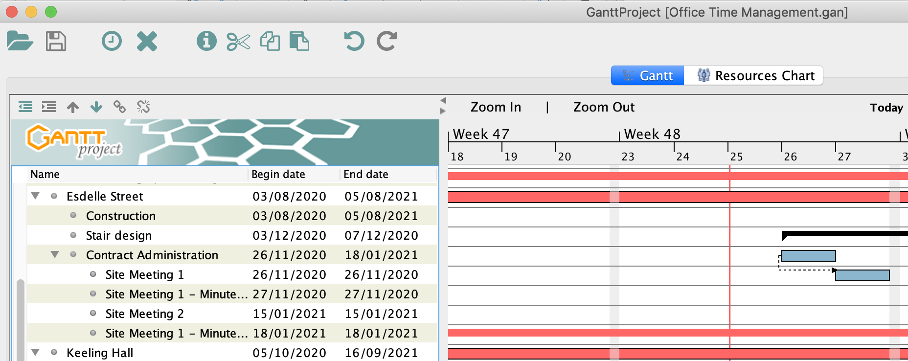 Tasks and Timeline not lining through · Issue #1798 · bardsoftware/ganttproject · GitHub