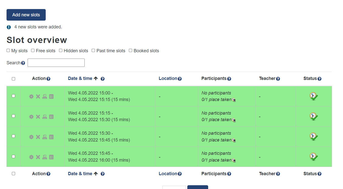 Cannot create slots for the same day · Issue #106 · academic-moodle-cooperation/moodle-mod ...