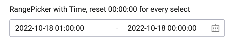 [DatePicker]RangePicker 能否加上起始时间小于结束时间的默认校验 · Issue #4143 · alibaba-fusion/next · GitHub