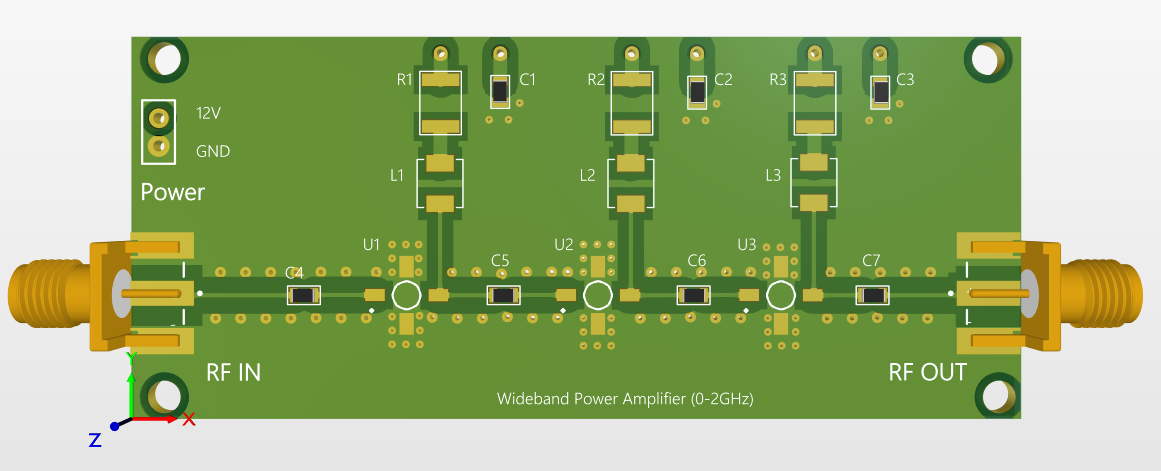 GitHub - gayangana/Wideband-Power-Amplifier: Wideband (DC-2GHz) cascaded Power Amplifier