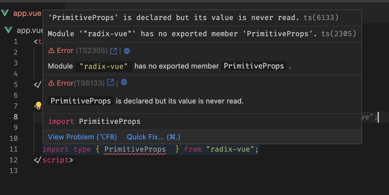 [Bug]: PrimitiveProps is not exported from `radix-vue` · Issue #511 ...