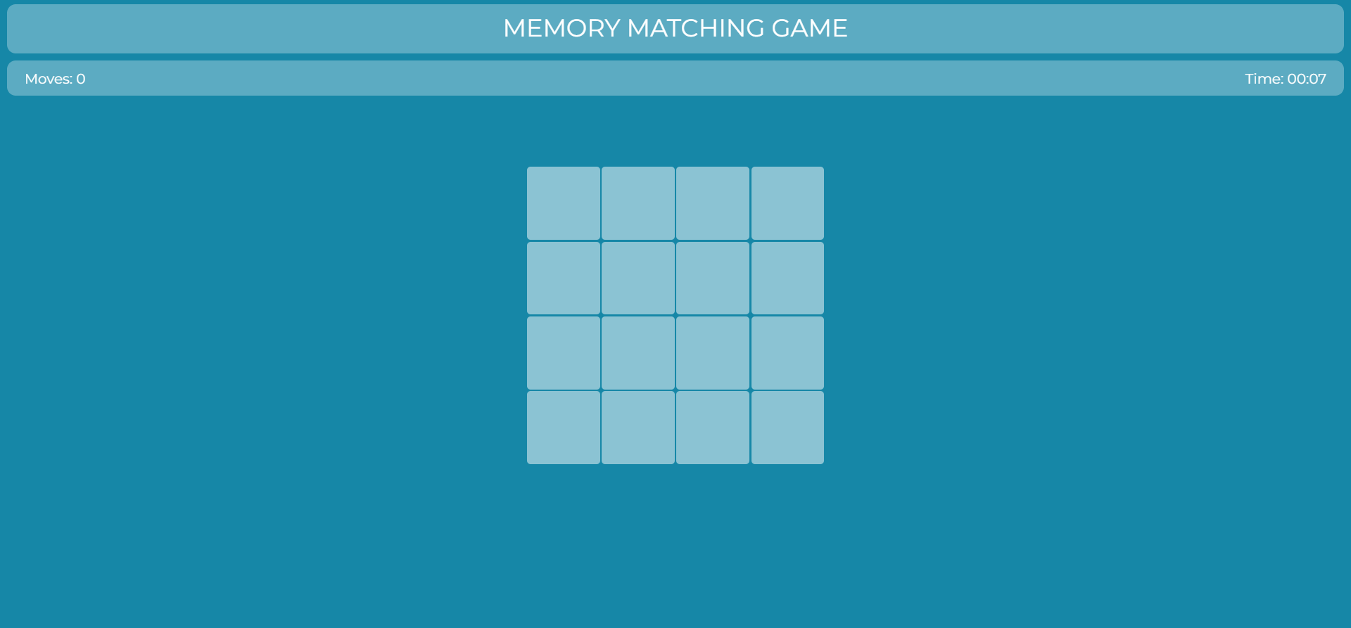 Github Kumar Sonal 00memory Game Memory Matching Game Is A Simple Online Fun Game Which 
