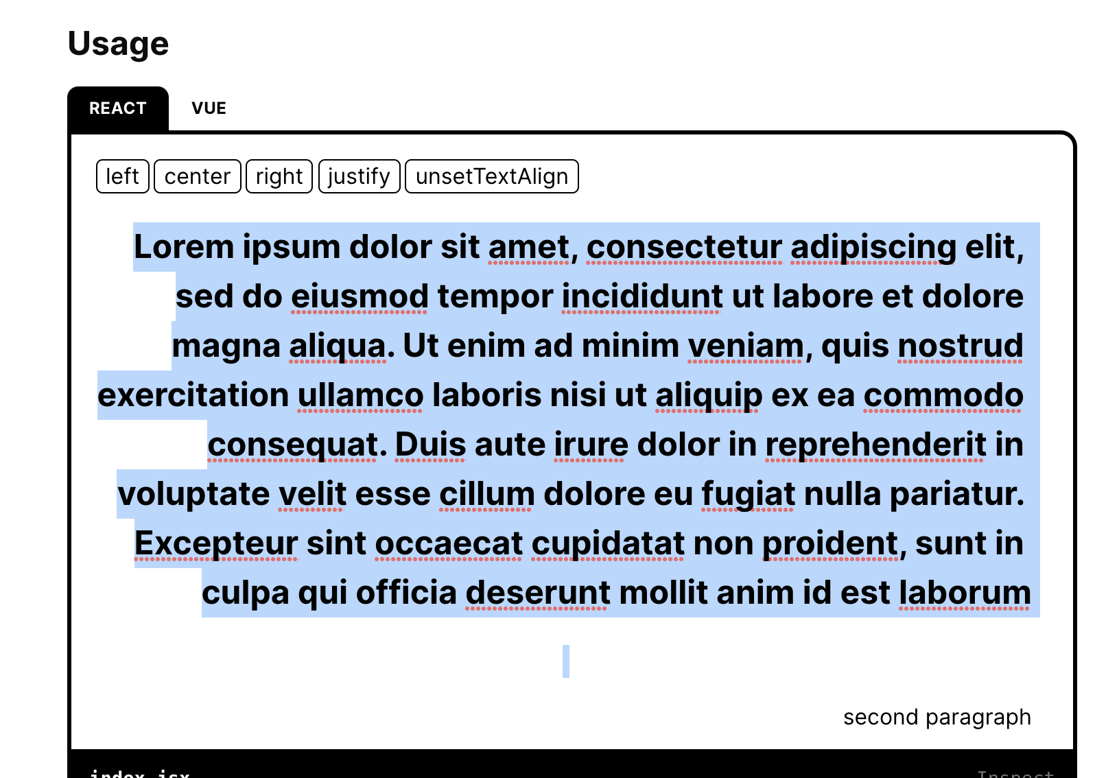 Text align is misaligned when aligning to the right. · Issue #2211 ...