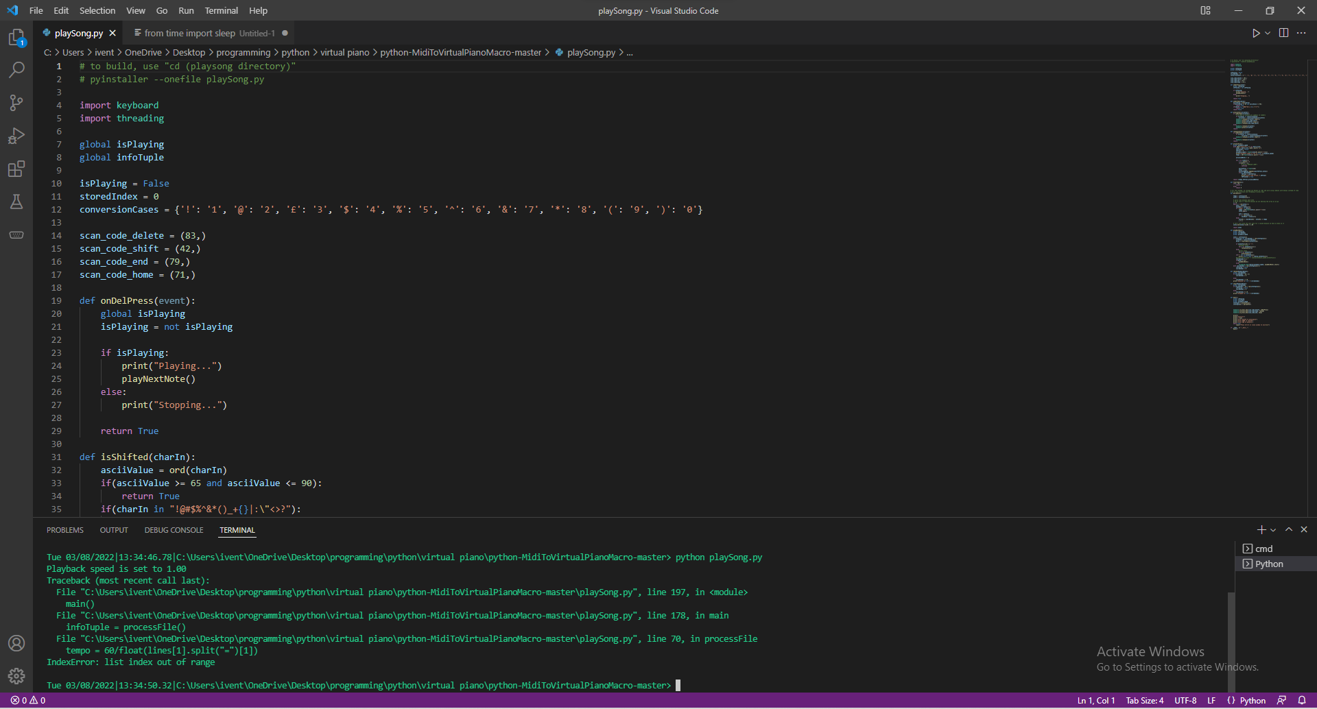 issue with playsong · Issue #32 · Stereo101/python ...