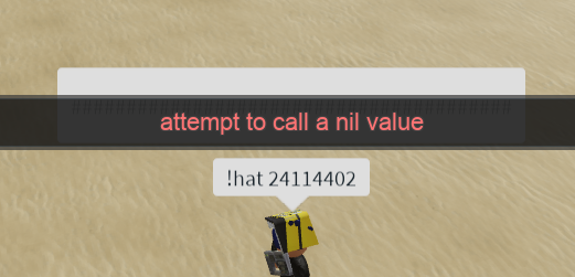 when you type any id like !hat 24114402 it says attempt to call a nil ...