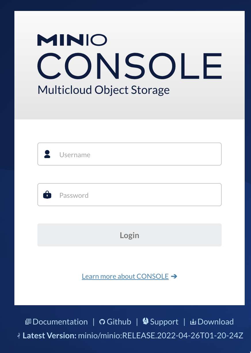 Update console login screenshots · Issue #464 · minio/docs · GitHub