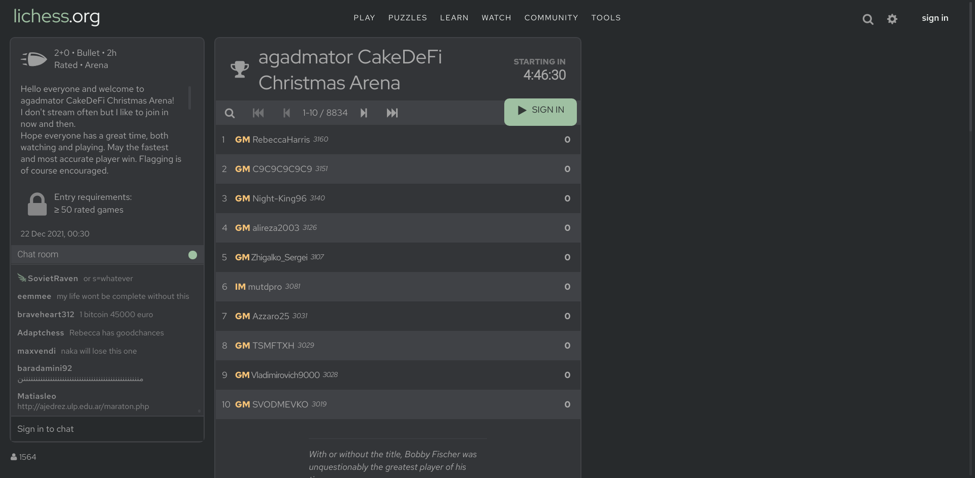 tournament page shifted to the left · Issue #81 · prettierlichess/prettierlichess · GitHub