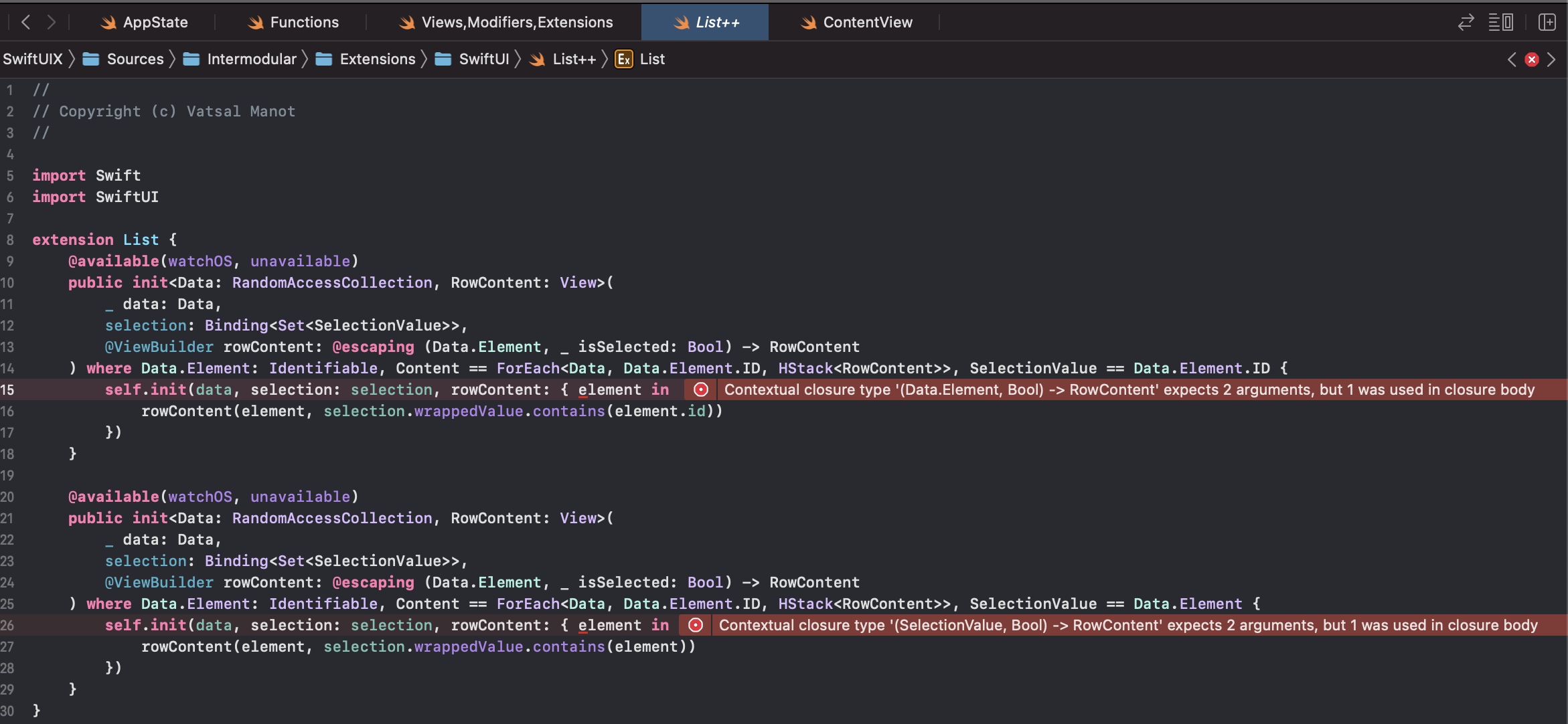 Missing argument for parameter 'rootView' in call · Issue #369 · SwiftUIX/SwiftUIX · GitHub
