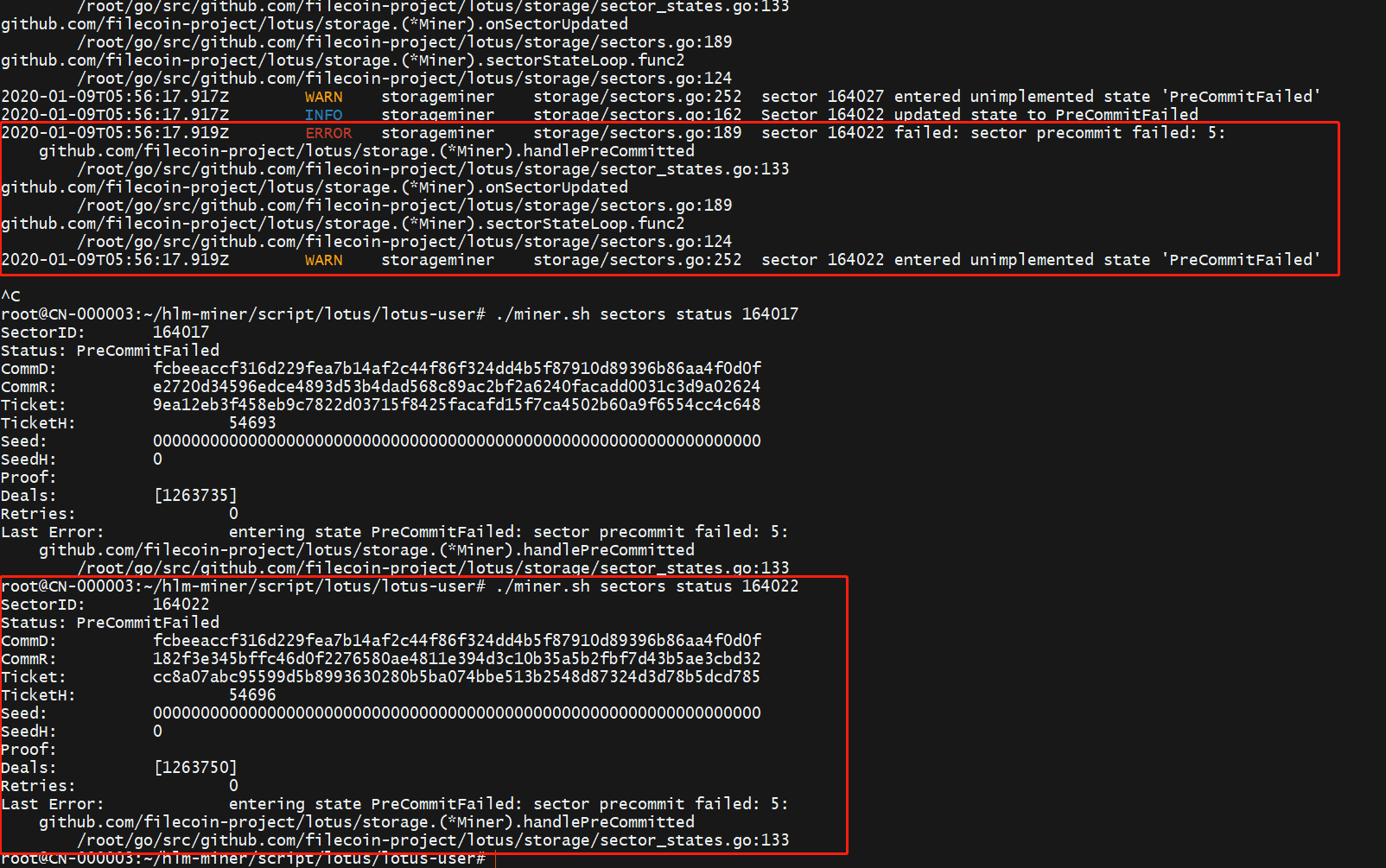 Sector Precommit Failed 5 Maybe It Cause By Too Many Precommitted Sectors · Issue 1046