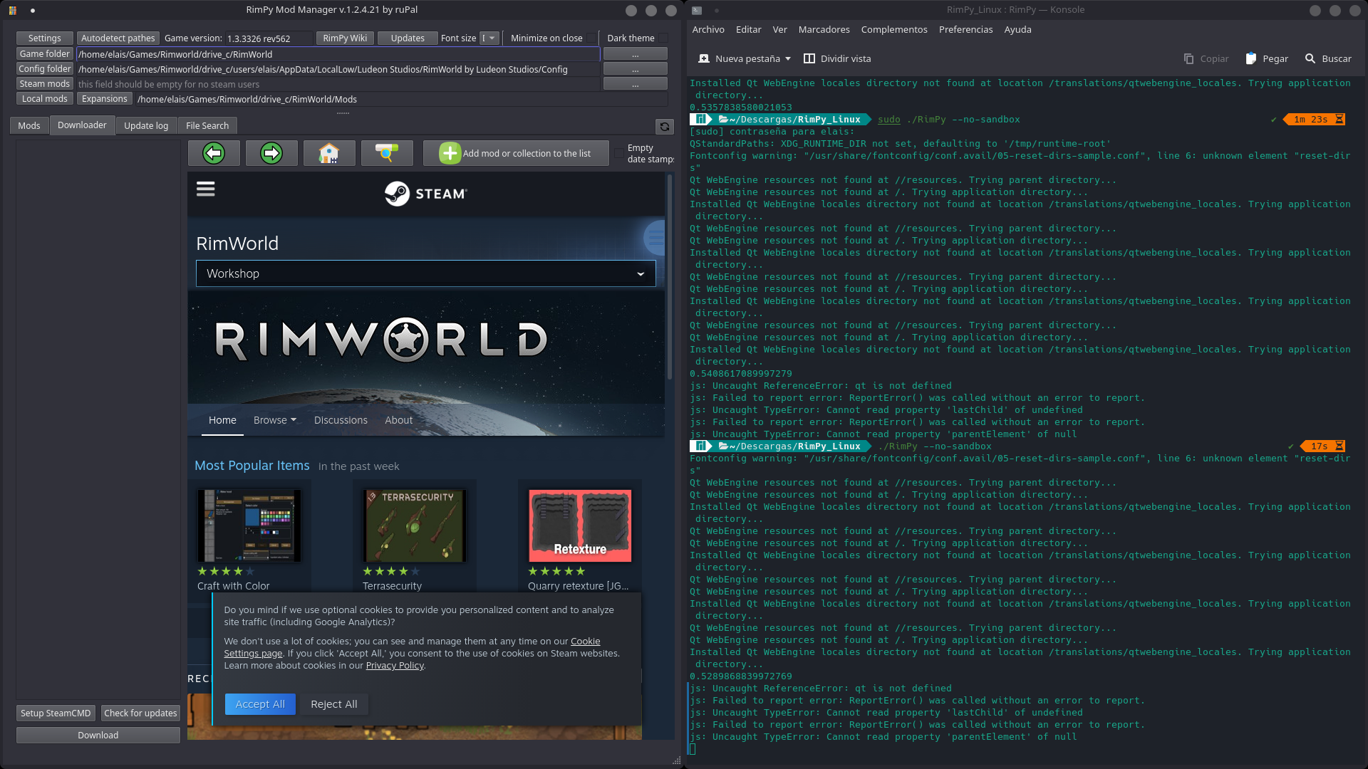 Steam Workshop is missing [Linux] · Issue #47 · rimpy-custom/RimPy · GitHub