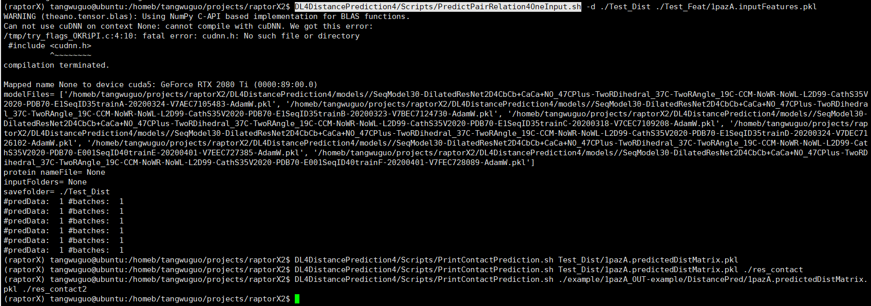 Compilation failed (return status=1) in theano pkg · Issue #12 · j3xugit/RaptorX-3DModeling · GitHub