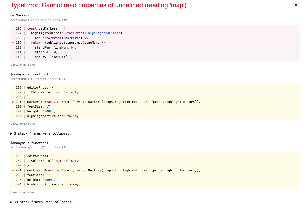 Assessment Workspace line highlighting crashes frontend · Issue #2284 · source-academy/frontend ...