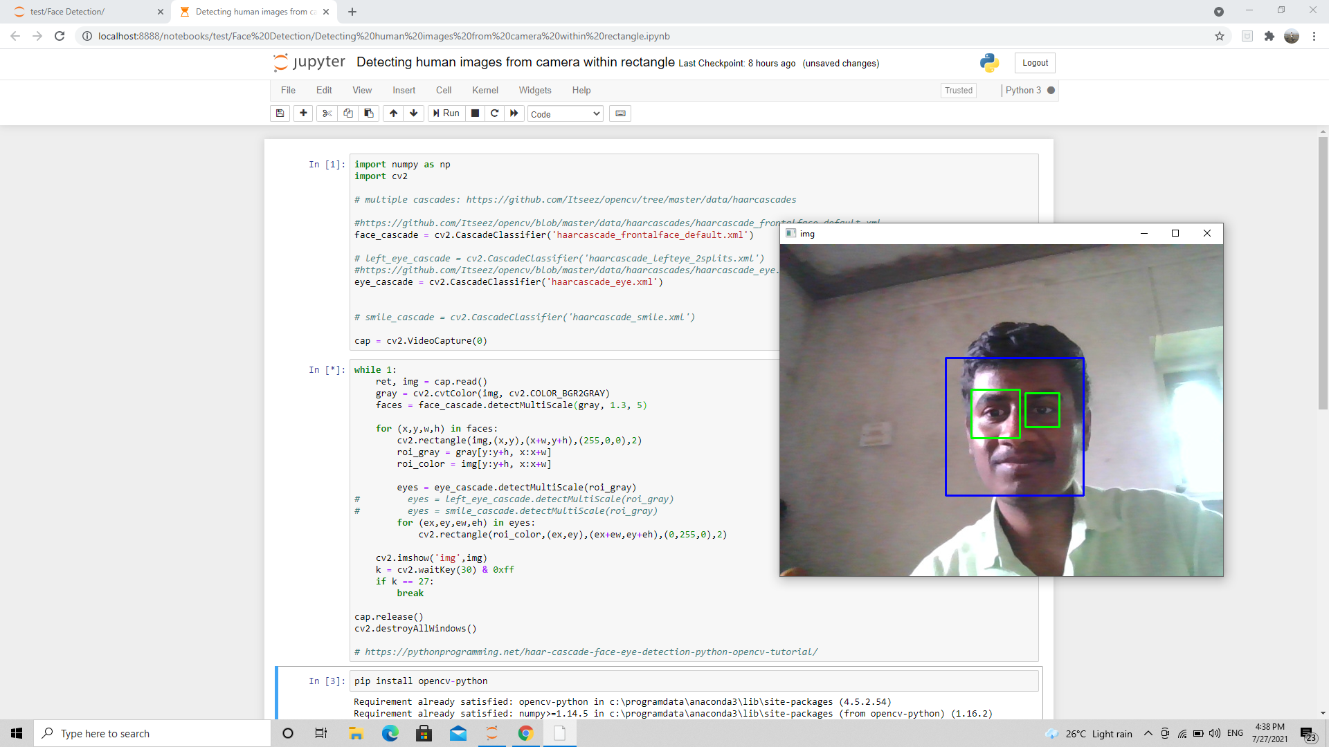 GitHub - maheshdbabar9340/Face_Detection: Face_Detection using Open CV, Haar Cascade Classifier ...