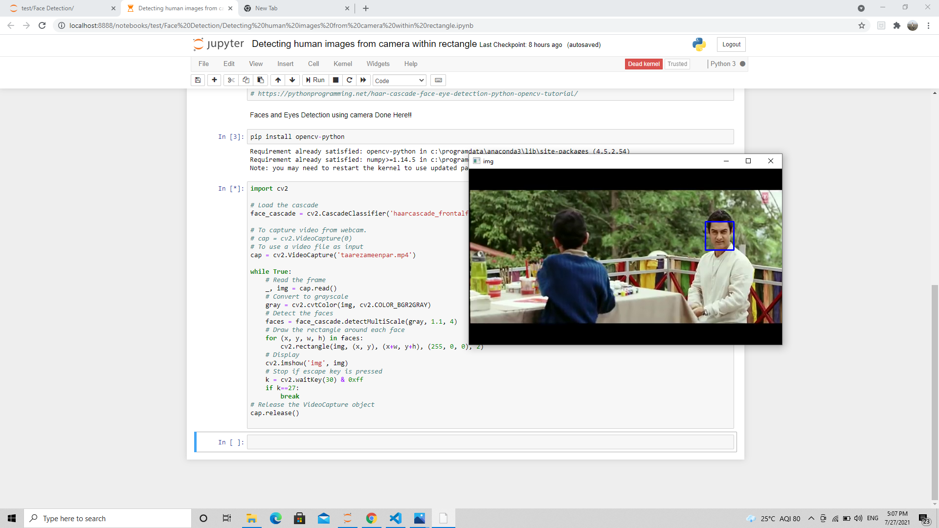 Github Maheshdbabar9340 Face Detection Face Detection Using Open Cv Haar Cascade Classifier