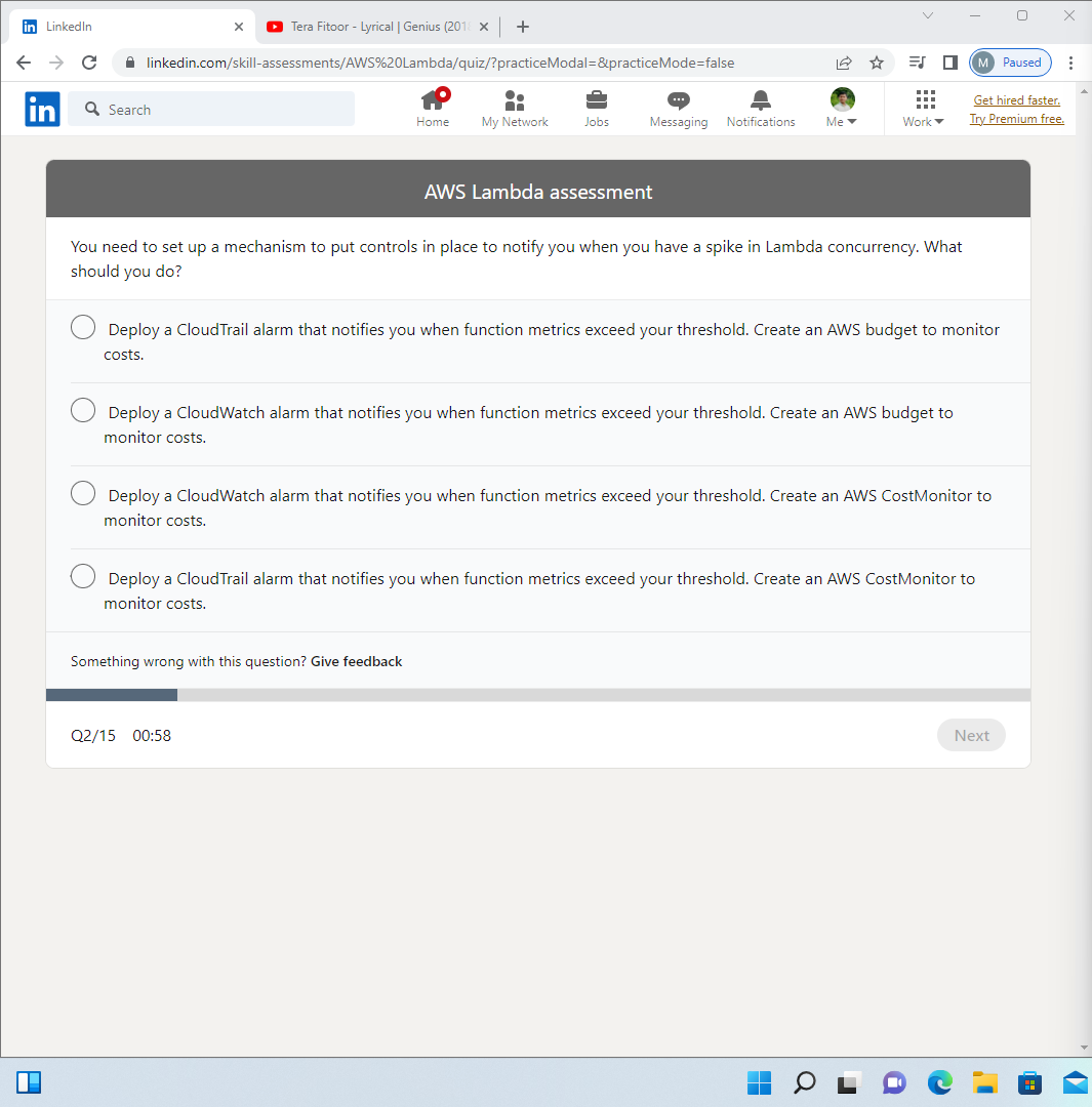 AWS Lambda 2 New Questions Added · Issue #4481 · Ebazhanov/linkedin-skill-assessments-quizzes ...