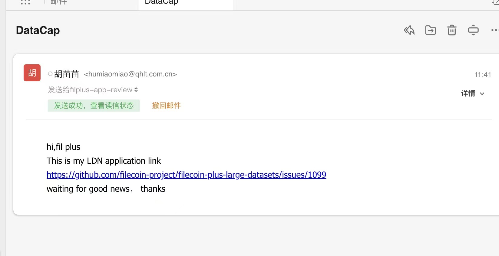 [DataCap Application] · Issue #1099 · filecoin-project/filecoin-plus-large-datasets · GitHub