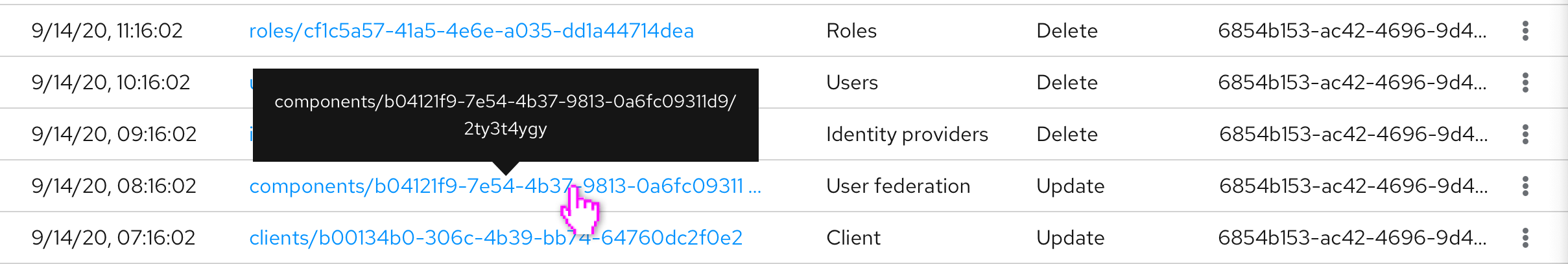 [UX review] Events - Admin events · Issue #18996 · keycloak/keycloak ...