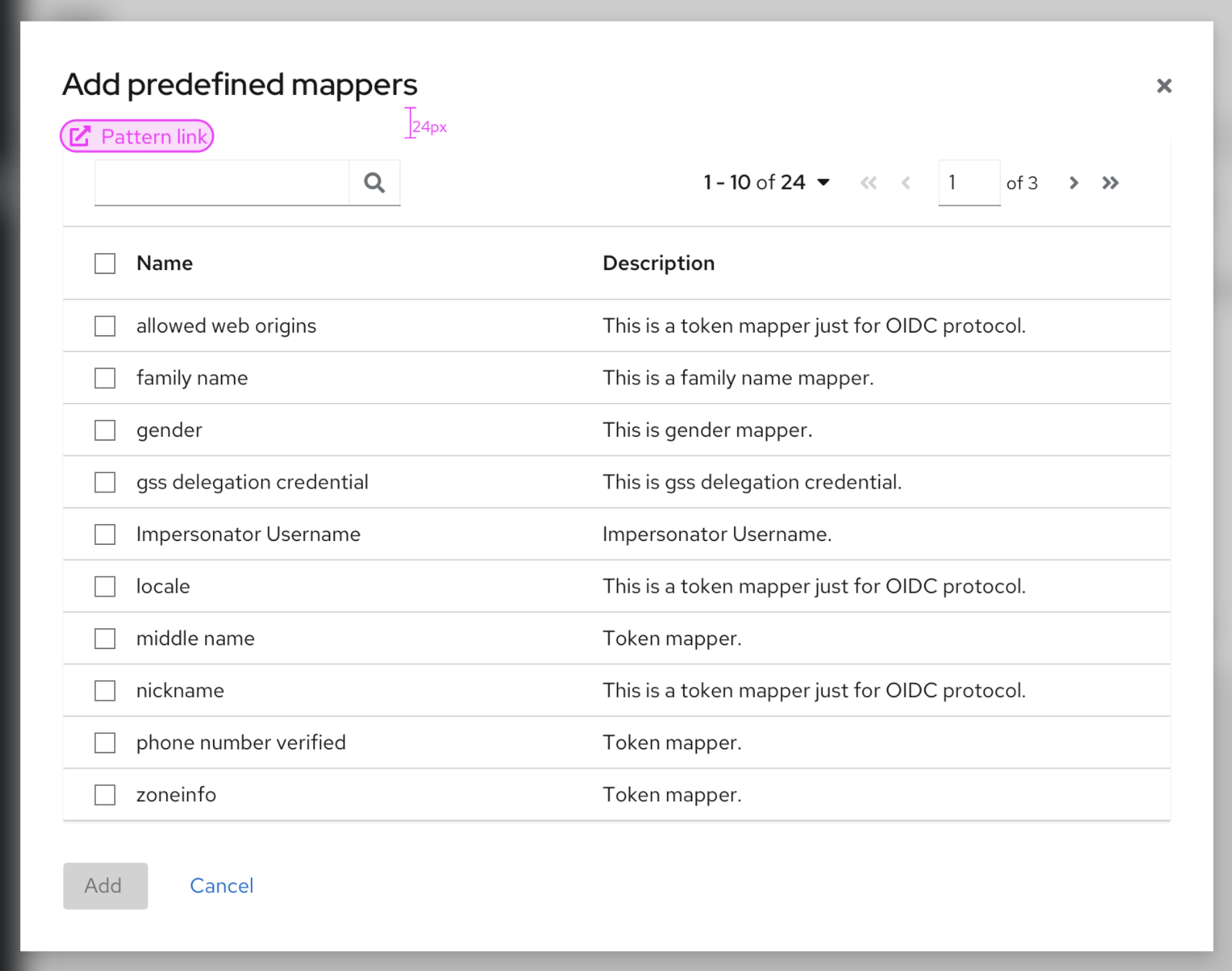 [UX Review] Client scope/mappers/creation-Add predefined mappers · Issue #18993 · keycloak ...