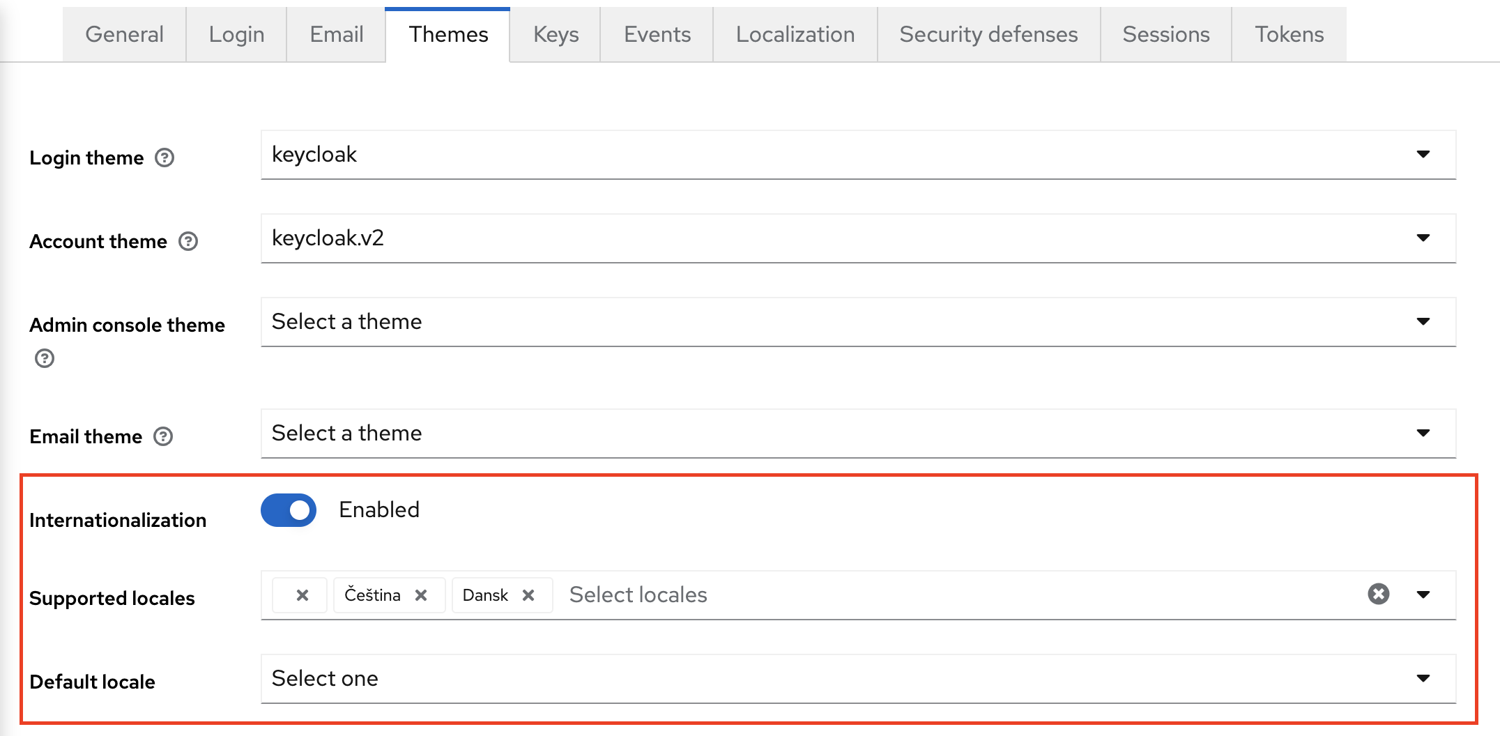 [UX Review] Remove "Internationalization" toggle from Themes tab · Issue #18951 · keycloak ...