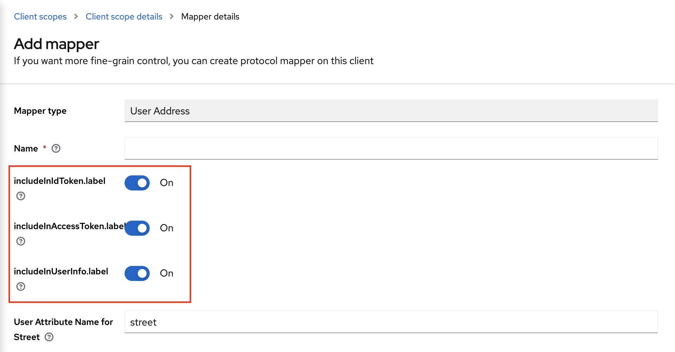 [UX Review] Change the fields' order in the User Address mapper · Issue #18553 · keycloak ...