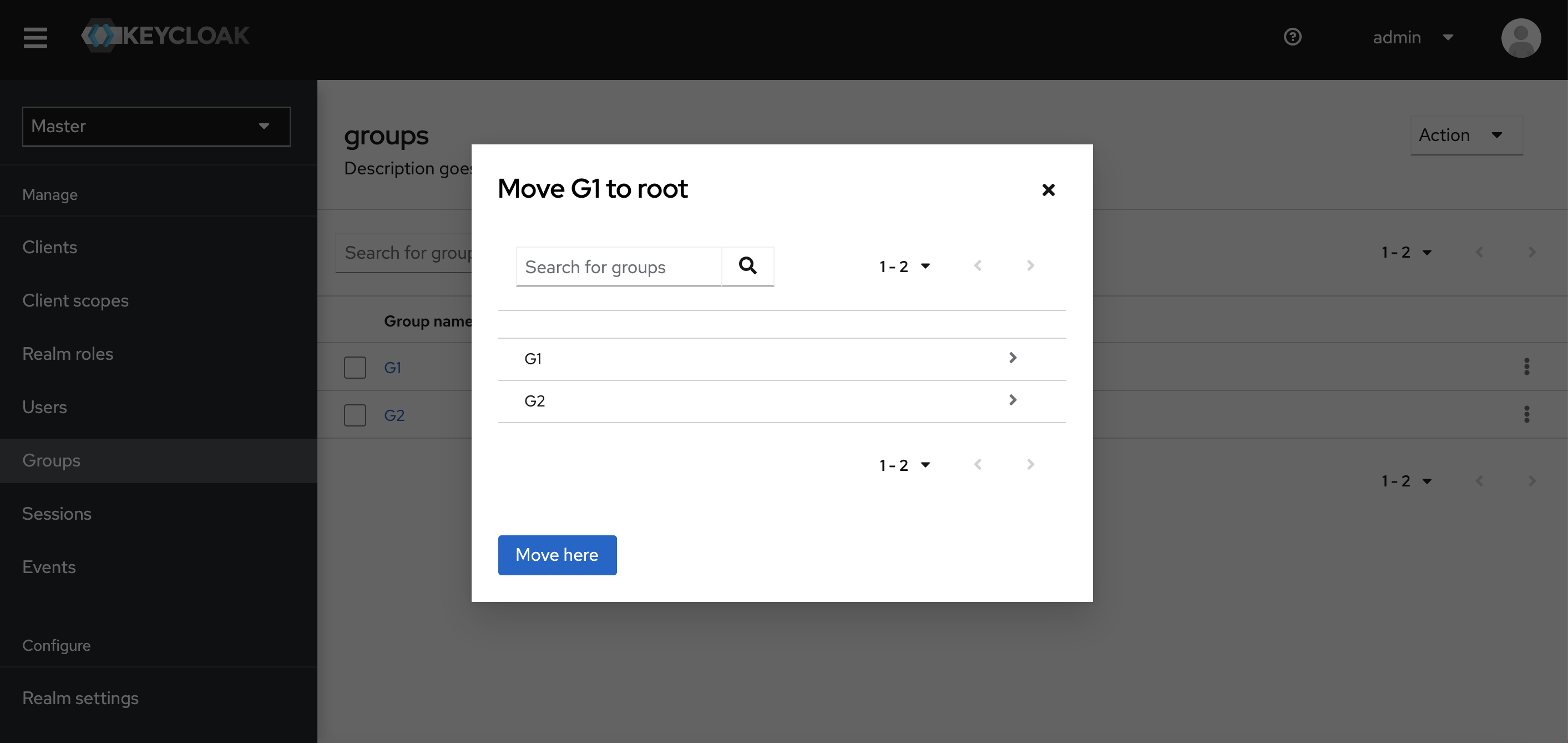 [UX Review] Update the "Move to" function inside the Groups tab · Issue ...
