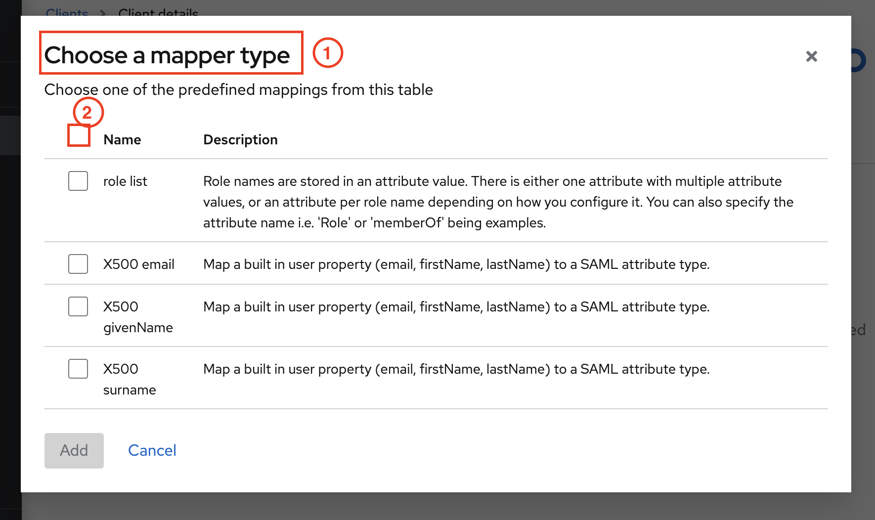 [UX Review] Some fine-tuning of adding predefined mappers · Issue #18545 · keycloak/keycloak ...