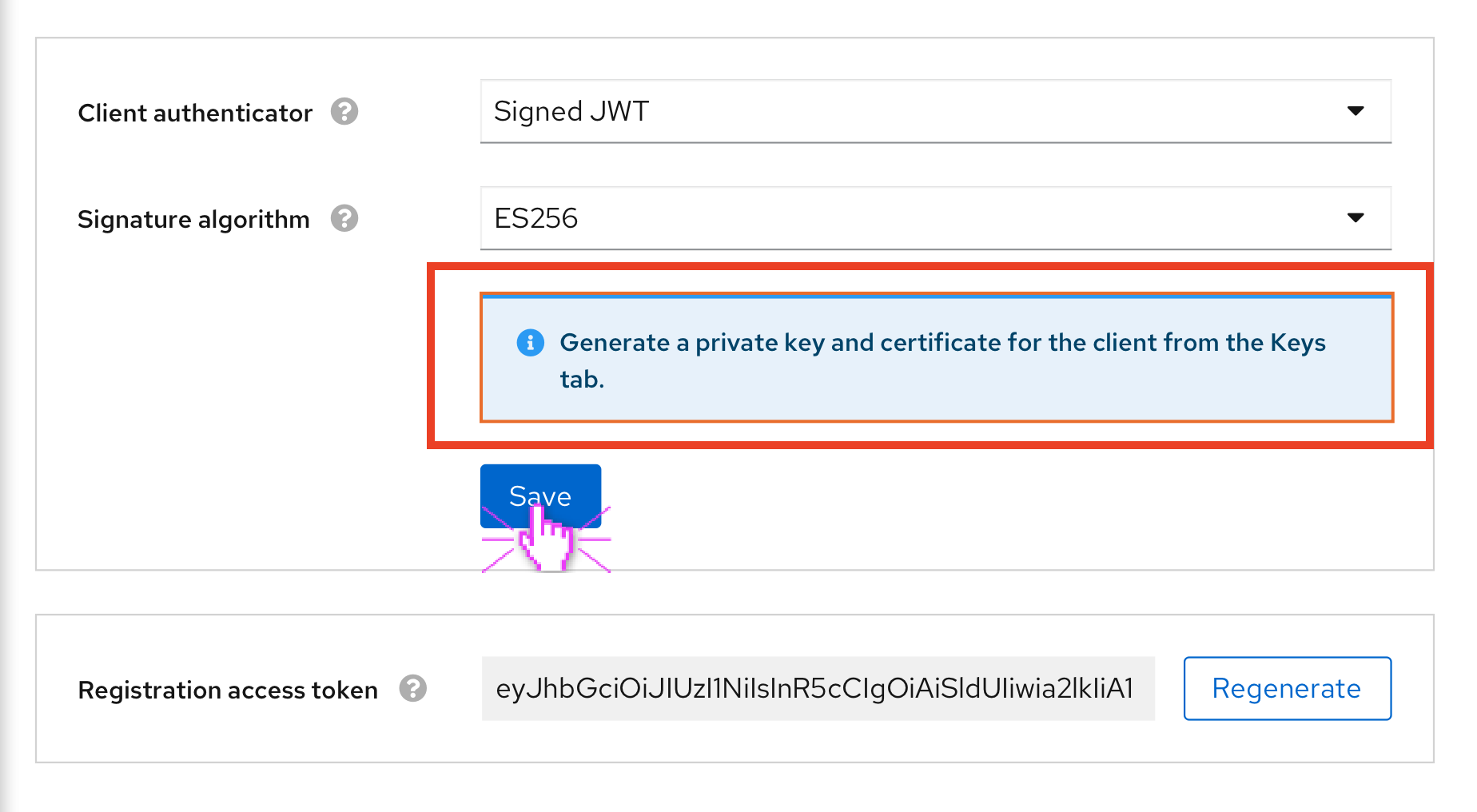 [UX Review] Add an inline alert for Signed JWT authenticator · Issue #18492 · keycloak/keycloak ...
