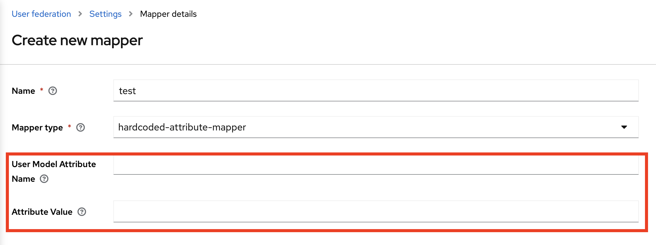 [UX Review] 2 settings also be required of "hardcoded-attribute-mapper" mapper · Issue #18891 ...