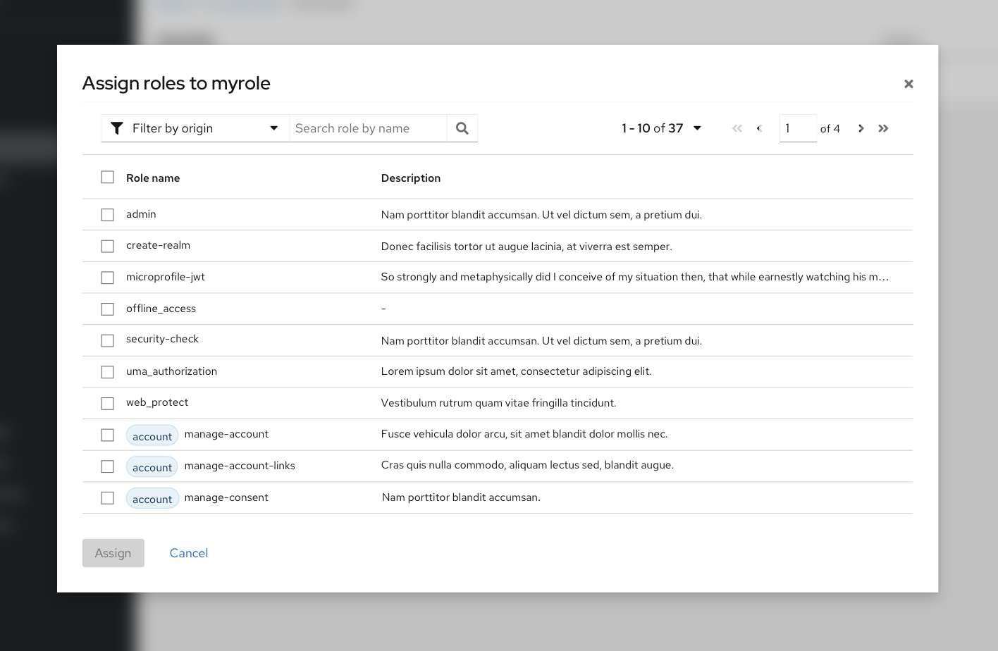 [UX Review] Show all the available roles first in the "Add role" modal ...