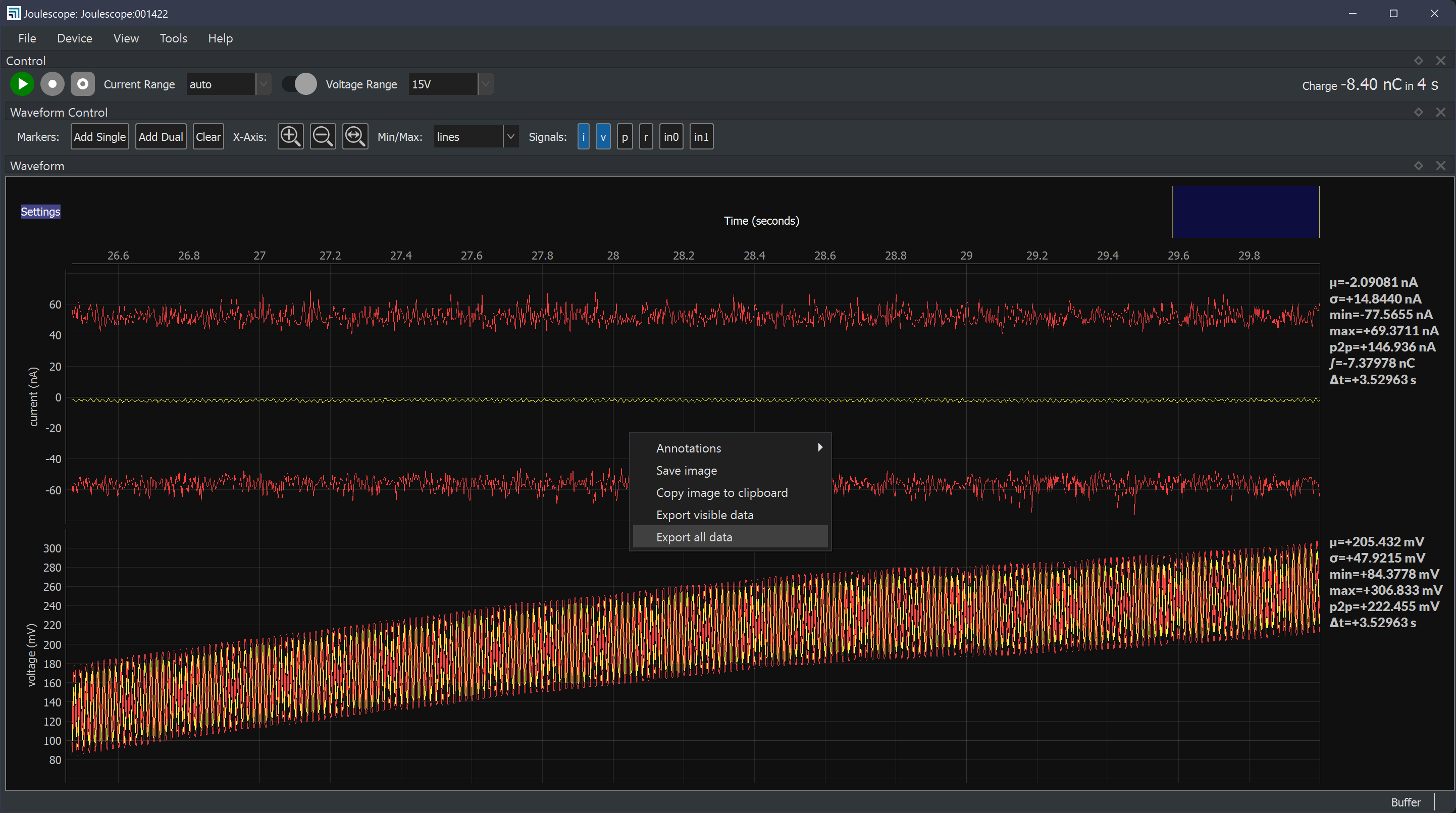 [Enhancement]: improve waveform saving · Issue #165 · jetperch/pyjoulescope_ui · GitHub