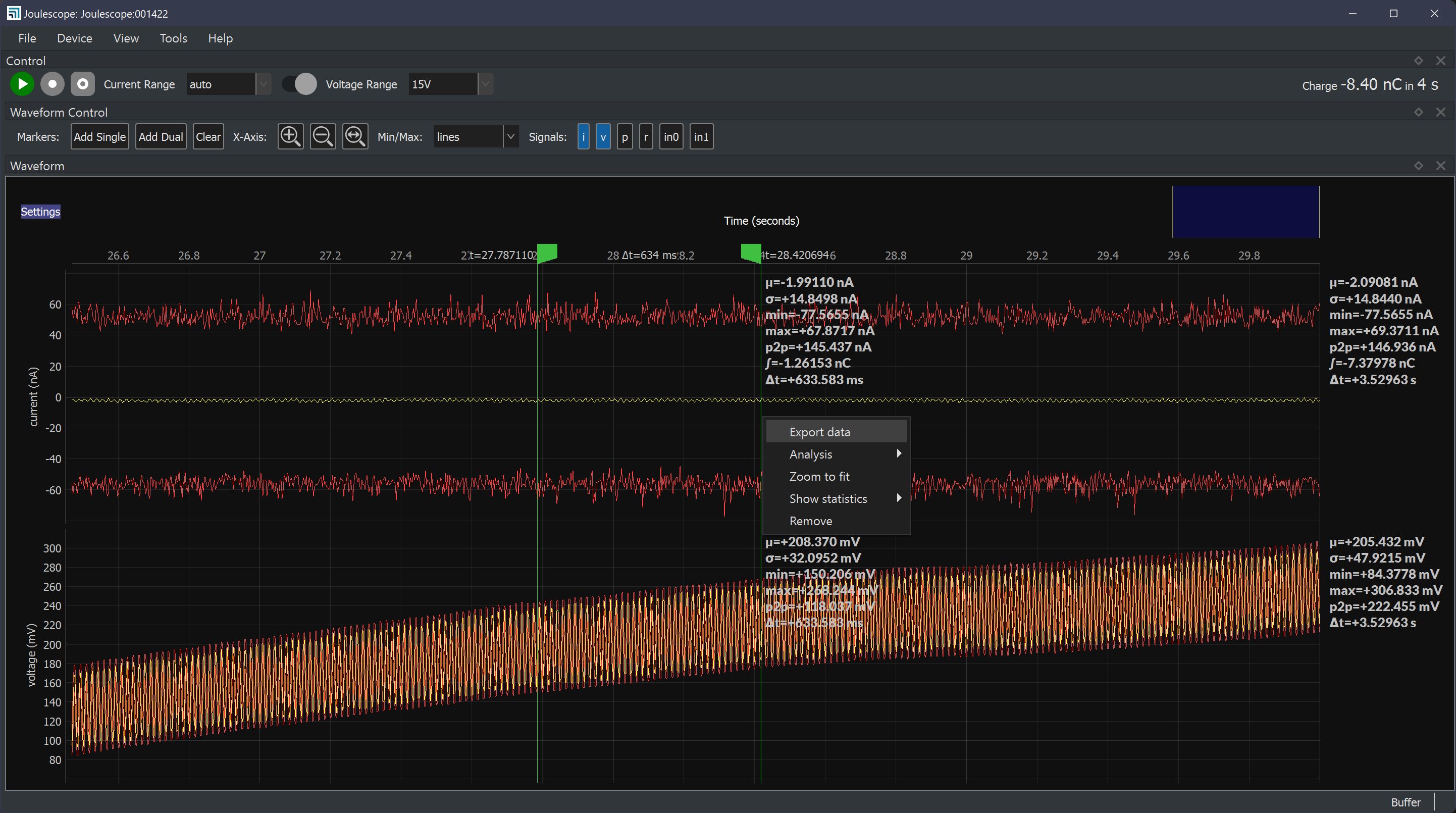 [Enhancement]: improve waveform saving · Issue #165 · jetperch/pyjoulescope_ui · GitHub