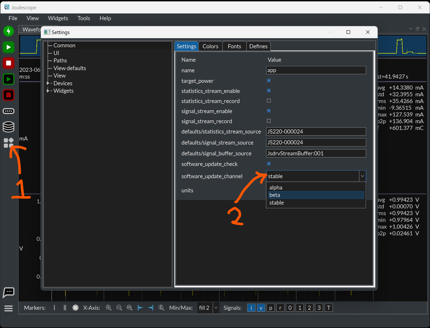 Waveform switches from displaying Voltage data to Current data when zooming in · Issue #198 ...