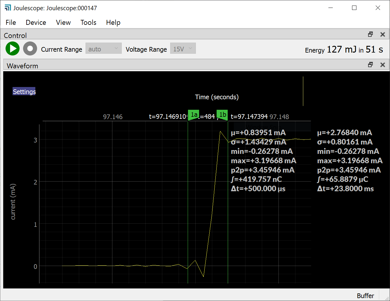 Capture start behavior · Issue #83 · jetperch/pyjoulescope_ui · GitHub