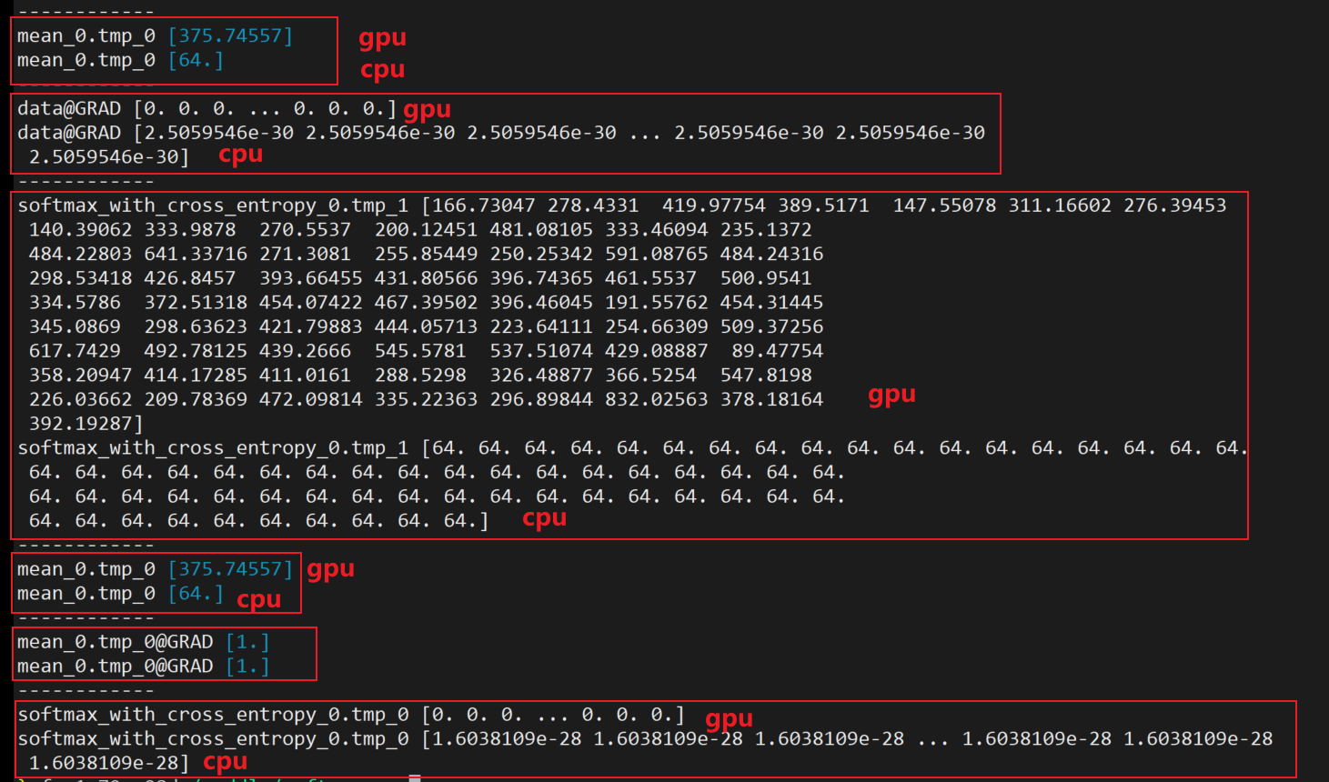 paddle.nn.loss.CrossEntropyLoss()在GPU和CPU上计算误差较大 · Issue #48808 · PaddlePaddle/Paddle · GitHub