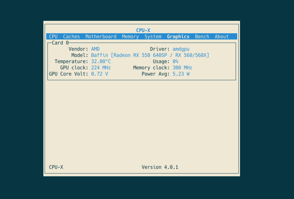 add more AMDGPU info, but not working GTK3 · Issue #166 · TheTumultuousUnicornOfDarkness/CPU-X ...