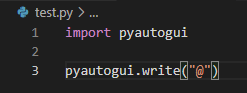 pyautogui.write('@') doesn't work · Issue #532 · asweigart/pyautogui · GitHub