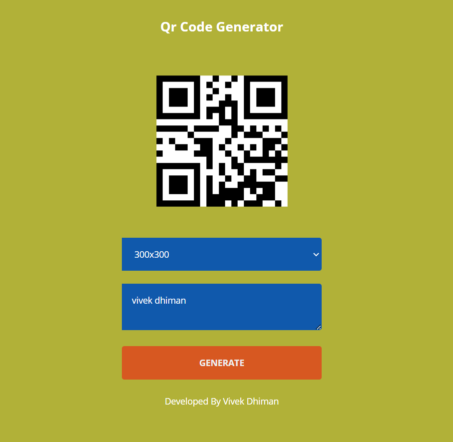 Github Dhimanvivek Qr Code
