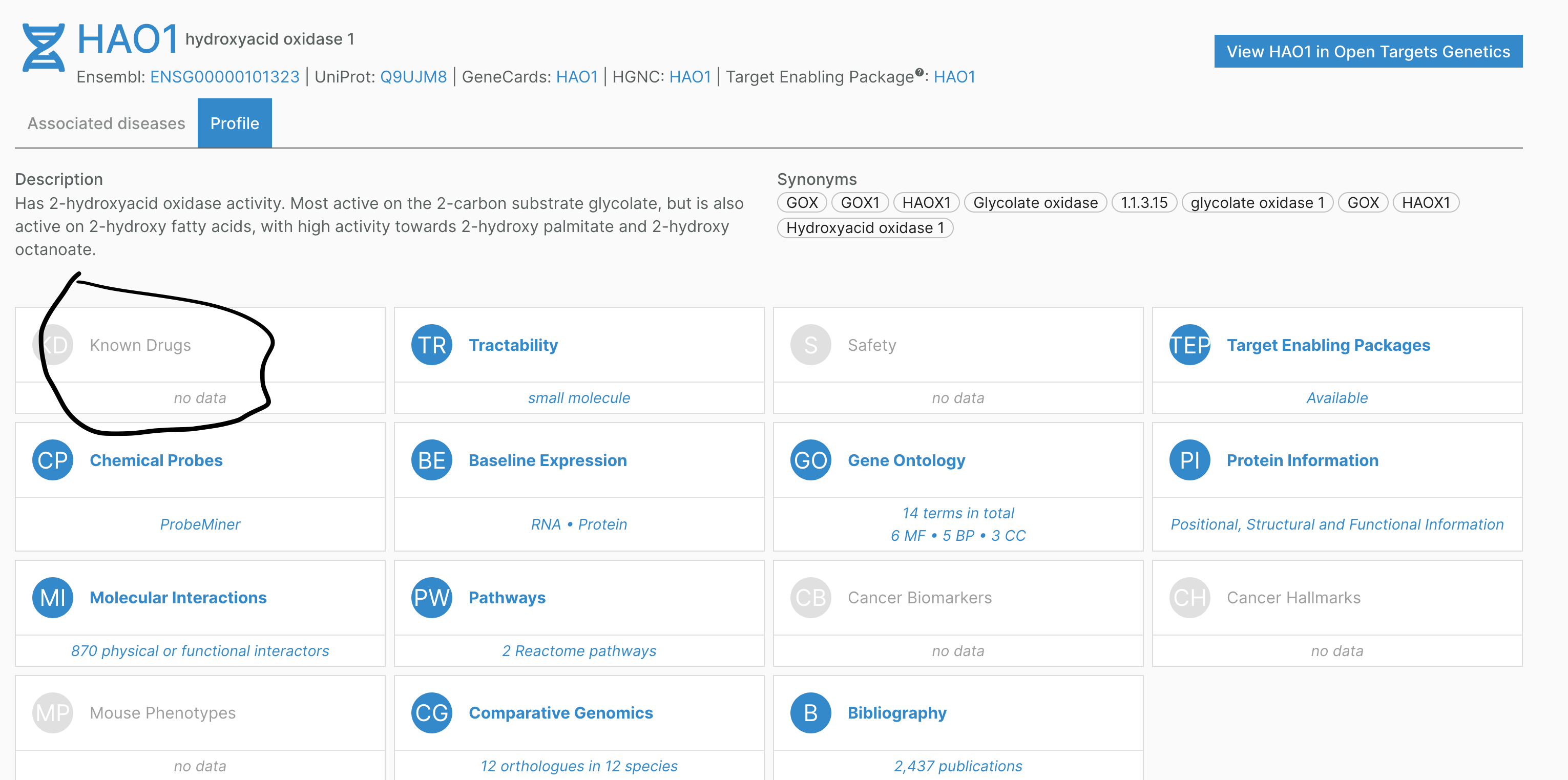LUMASIRAN misses HAO1 target information from its MOA · Issue #1575 · opentargets/issues · GitHub