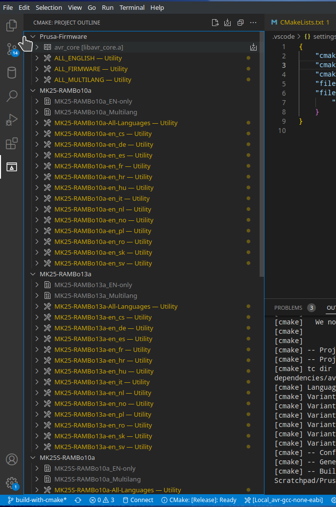 :construction: Build with cmake by vintagepc · Pull Request #3641 · prusa3d/Prusa-Firmware · GitHub